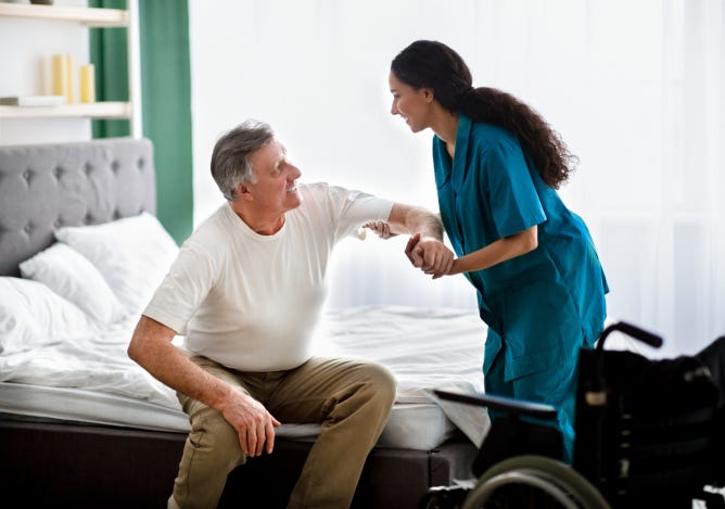 How to Help an Elderly Safely Get In and Out of Bed - Leap With Faith ...