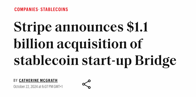 Why Stripe bought Bridge.xyz for $1B and what it says about stablecoins as crypto’s “killer app ...