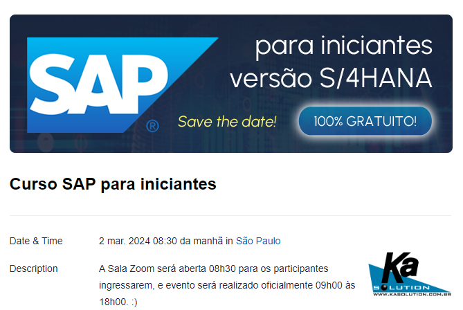 Webinar De SAP Para Iniciantes Gratuito Da Ka Solution | by Guia de TI ...