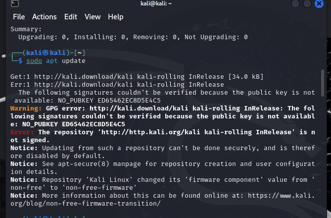Fixing Kali Linux APT GPG Signature Errors the Right Way (Modern Method) | by Soumya Ranjan ...