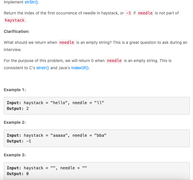 Implement Strstr Javascript Leetcode By K Johnson Medium