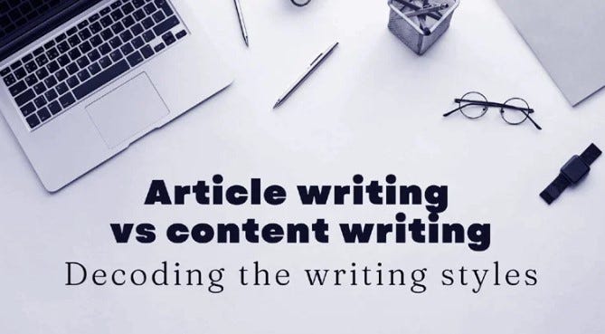 Article Writing Vs Content Writing: Decoding the Writing Styles - Affan ...