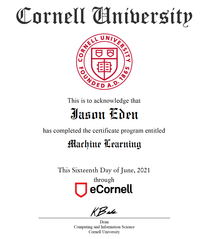 How Much Is Cornell Certificate at Yvonne Hosford blog