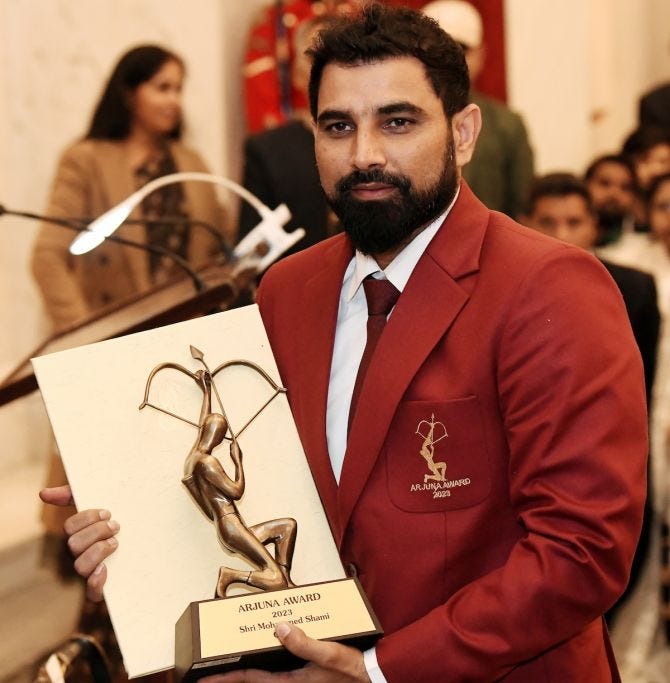 “Today I Am Feeling…”: Mohammed Shami’s Heartfelt Post After Being Honoured With Arjuna Award ...