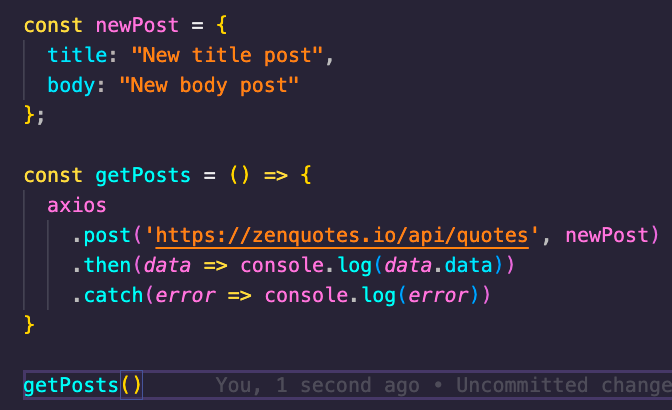 Axios Library - HTTP Requests. When retrieving data from an API we ...