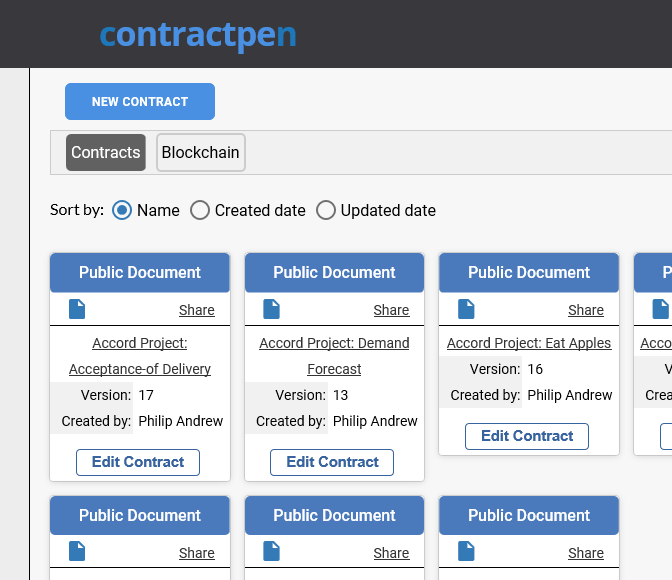 ContractPen: Smart legal contracts on the Hyperledger Blockchain ...