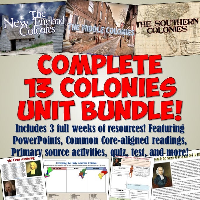 Make Your 13 Colonies Unit Super Engaging! | by Students of History ...