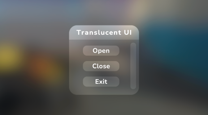 Glassmorphism UI In Unity. Summary: How to implement… | by KurumiC | Medium