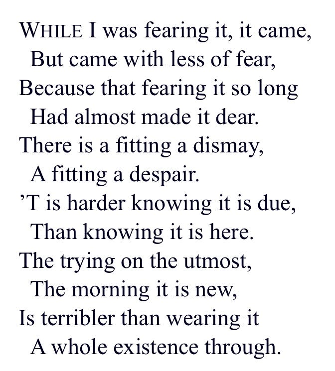 On Fear. (Poem by my favorite poet Emily… | by Arbi | Medium