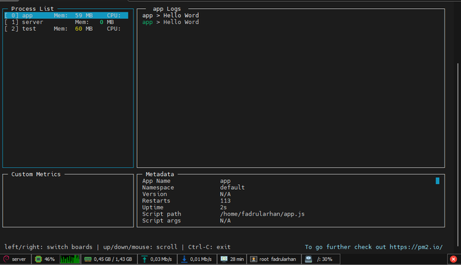 Install dan konfigurasi pm2+monit node js | by catatan sysadmin | Medium