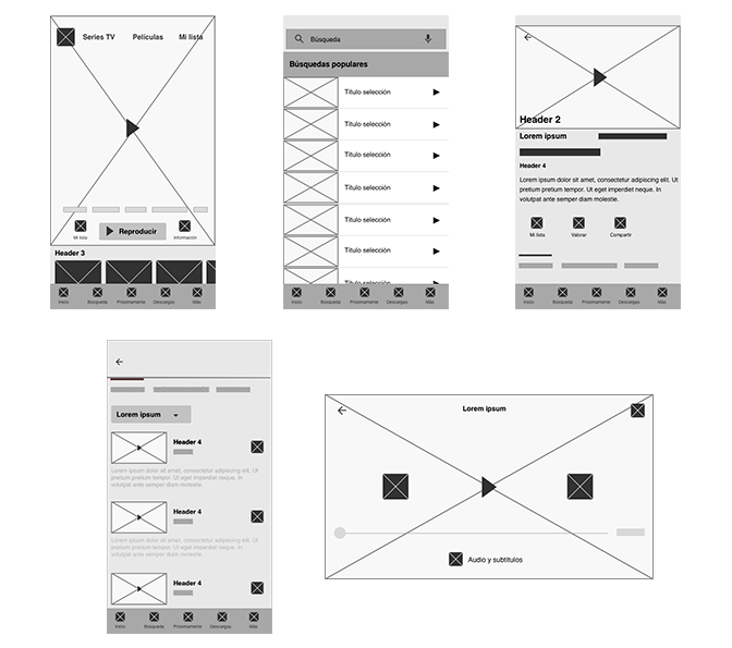 Wireframes Netflix. Para esta presentación he elegido la… | by Núria ...