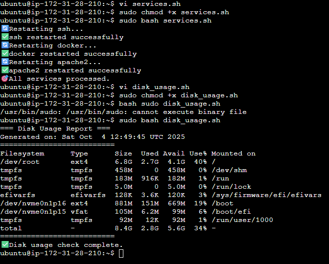 How I created a Bash script to restart key services (SSH, Docker ...