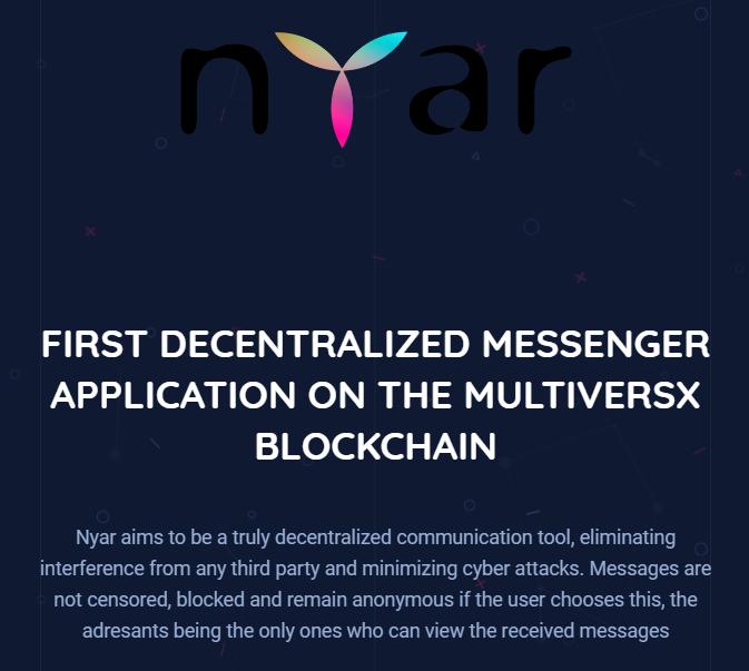 FIRST DECENTRALIZED MESSENGER APPLICATION ON THE MULTIVERSX BLOCKCHAIN ...