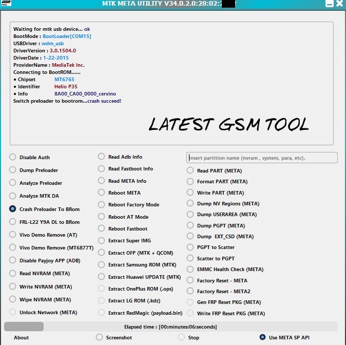 MTK META UTILITY Tool V34 — Samsung FRP Tool Update - Mirha - Medium