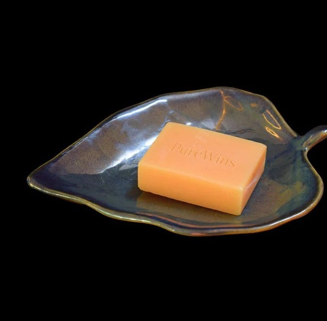 Brightening Real Soap — with Goat Milk-Kesar - Purewins - Medium