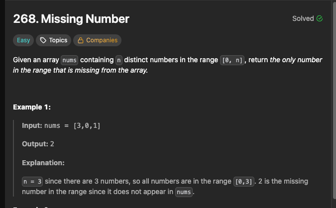 Revision Tool — Missing Number — Blind75 Leetcode | by Akansha Saraswat ...