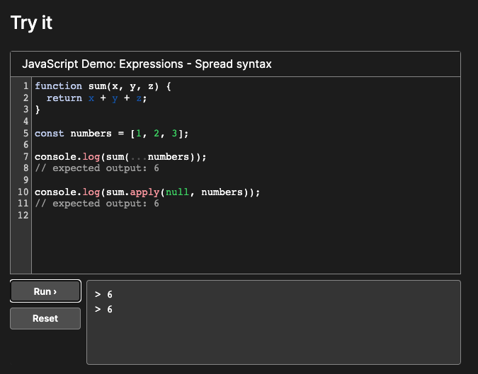 Spread syntax (…). 文章來源 | by KY | Medium