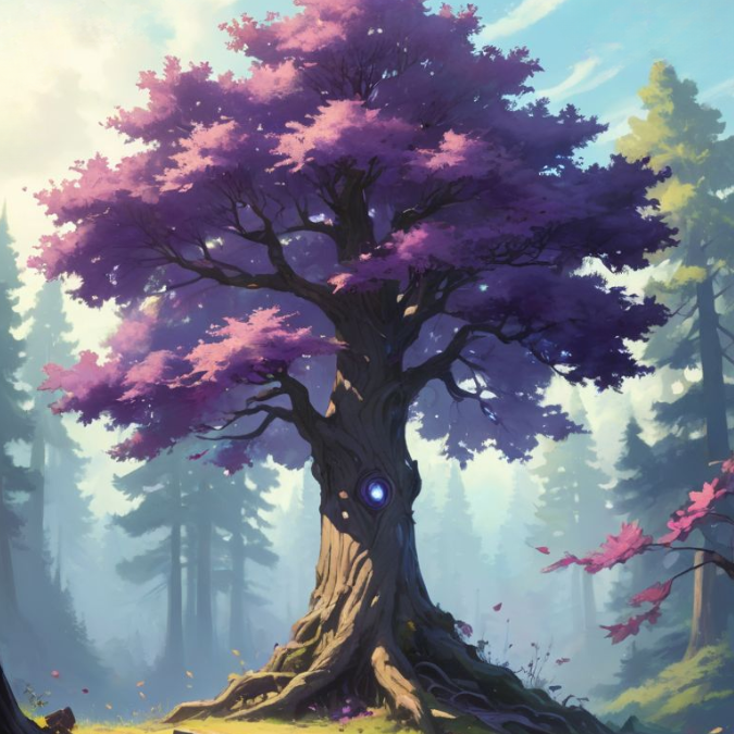 The Blooming of the Violet Dusk Oak | by Sara Fellers | Thought ...
