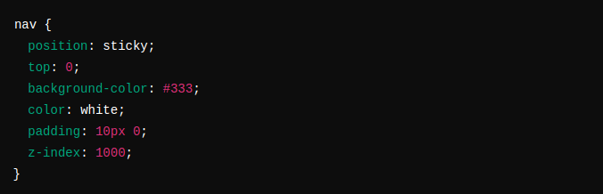 Sticky Navbar in CSS. A sticky navbar (or sticky navigation… | by Deepak Rathore | Medium