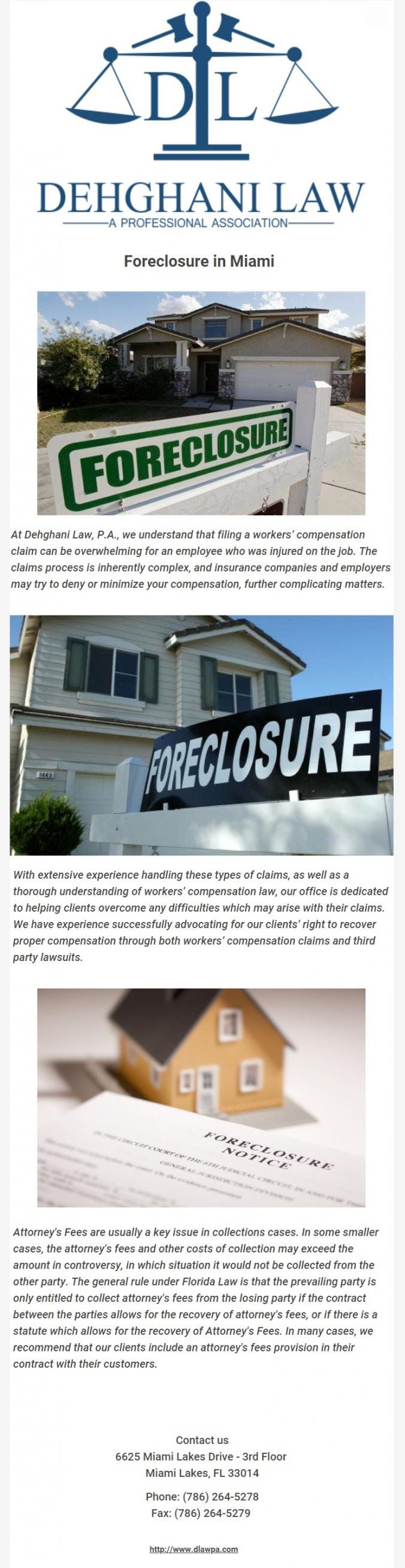 Foreclosure In Miami. Dehghani Law, P.A. provides… | by Tanya Hill | Medium