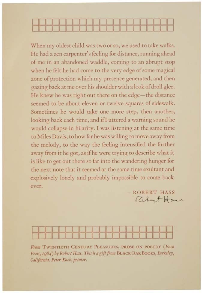 Robert Hass: On Poetic Relevancy. Robert Hass in his book Twentieth ...