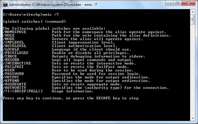 WMIC (Windows Management Interface Command) | Medium