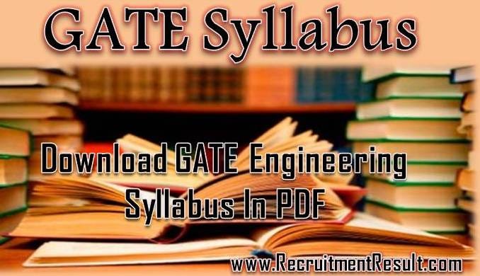 Download GATE Syllabus 2018 | Latest GATE Engineering Exams PDF ...
