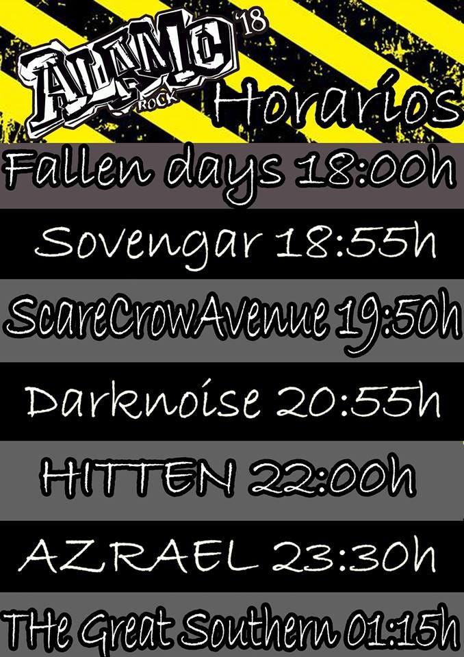 Alamo rock 2018 (Horarios). Llegan a nuestras manos los horarios… | by ...