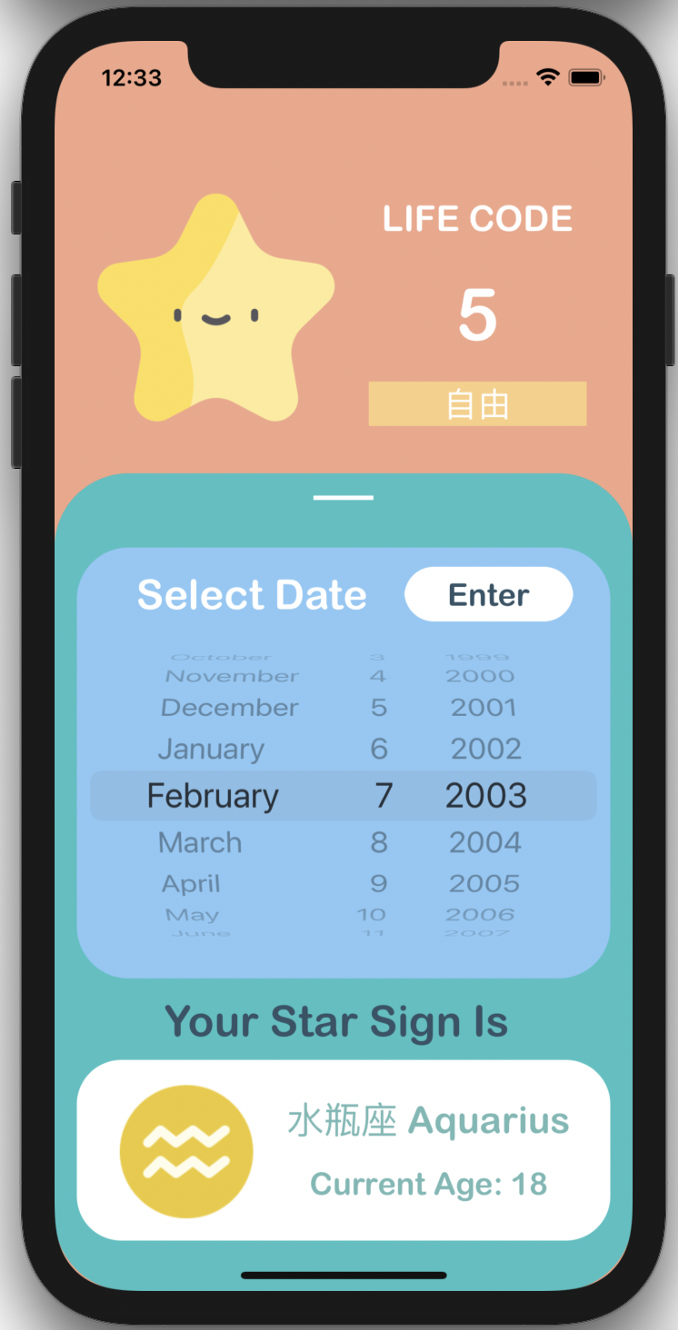 23 利用 Date Picker 計算生命靈數 作業目的 學習 Uidatepicker 和 Date 相關應用。 By 彼得潘的 Ios App Neverland 彼得潘的