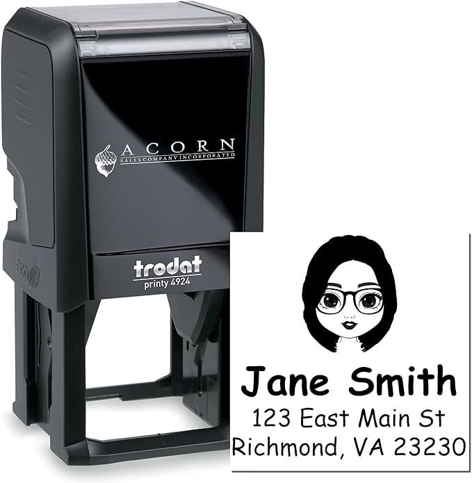 Self-Inking Emoji Avatar Stamp - Acorn Stamps - Medium