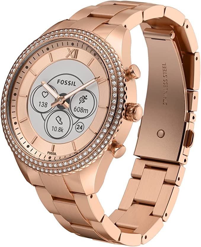 Fossil Stella Gen 6 Hybrid Smartwatch with Alexa Built-In, Heart Rate ...