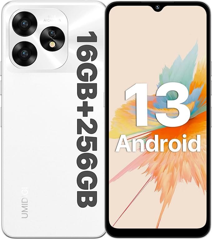 UMIDIGI A15 Cell Phones (16G+256G), Android 13 Mobile Phone, 64MP Main Camera Octa Core ...