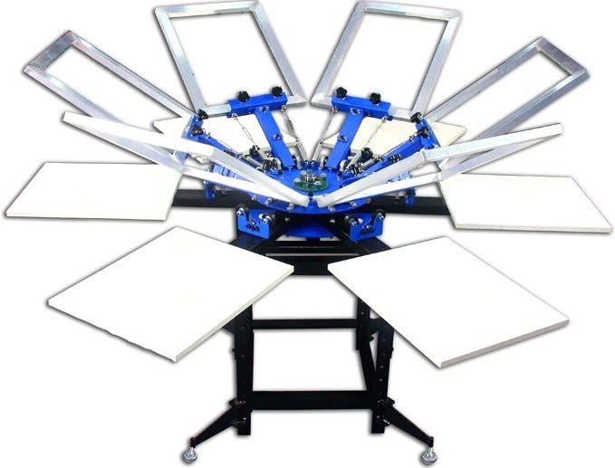 Manual 6 Colors 6 Stations Rotating Screen Printing Press | by Sam Shen ...