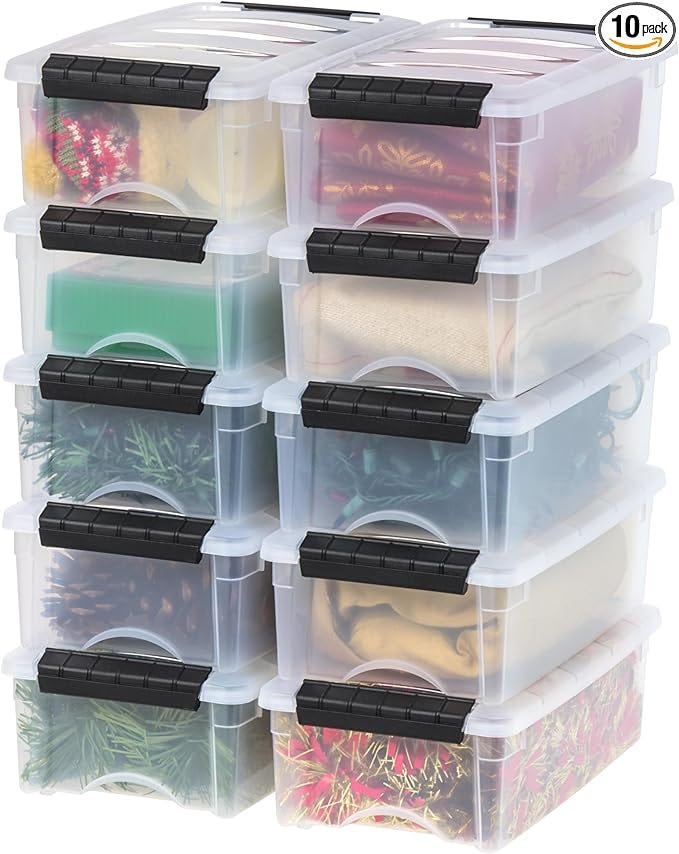 “Organize with Ease: IRIS USA 5 Quart Stackable Plastic Bins — Your ...