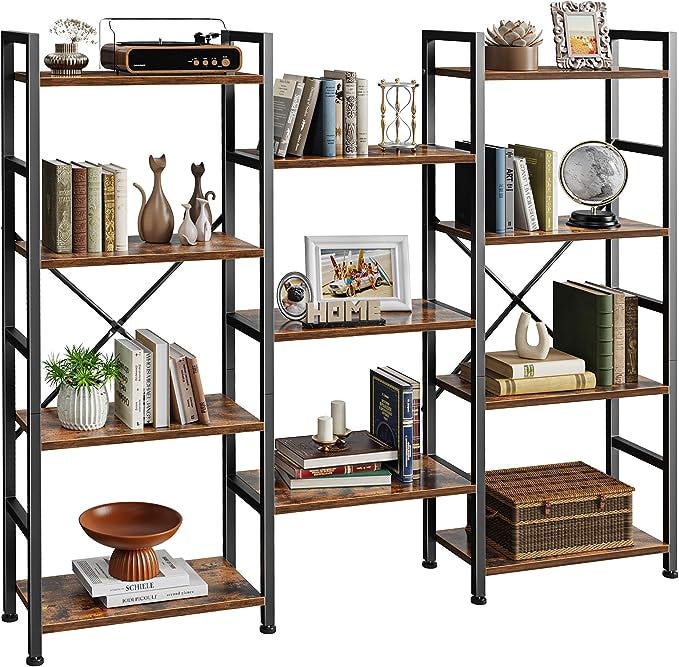 Elevate Your Home Decor with the SUPERJARE Triple 4-Tier Bookshelf | by ...