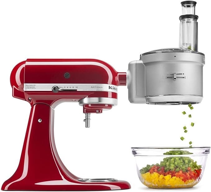 KitchenAid KSM2FPA Food Processor Attachment, Dicing Kit, Silver About ...