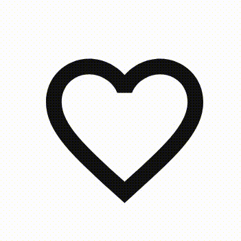 Black Heart Outline Gif