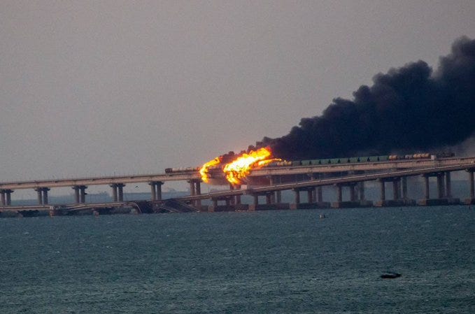 Kerch Bridge. At around 6am today there was an… | by Dylan Combellick ...