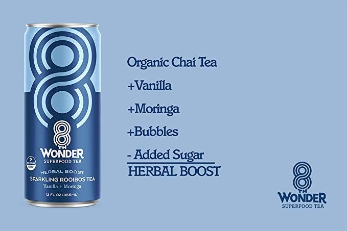 8th Wonder Sparkling Tea with Ancient Ingredients Vanilla and Moringa - sparklingchaitea - Medium