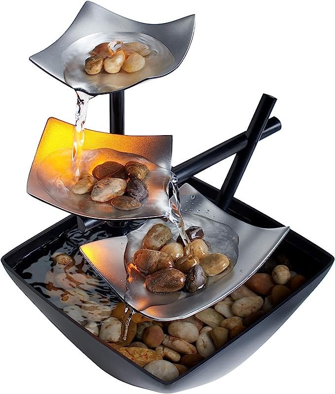Homedics Tabletop Water Fountain. Decorative Tabletop Fountain: Bring a ...