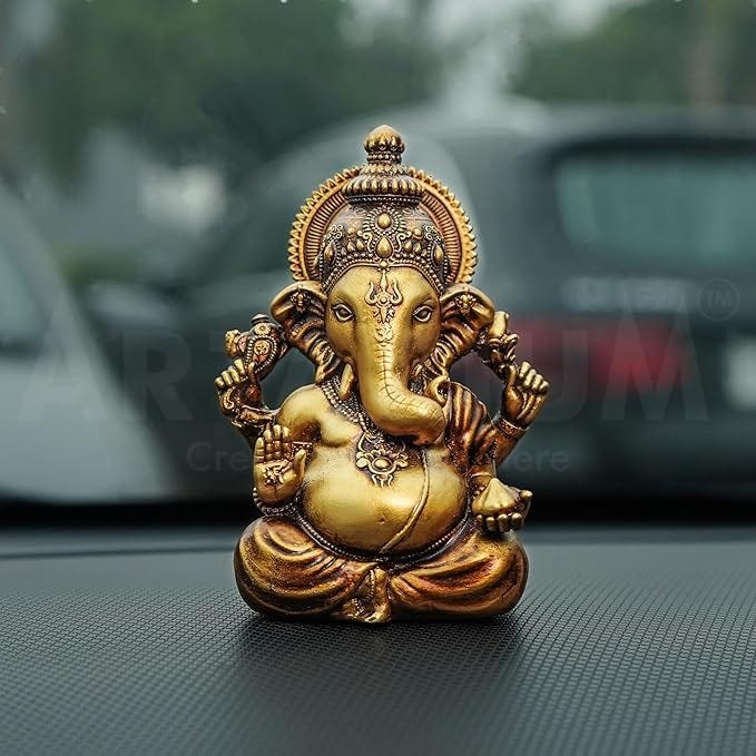 Elevate Your Drive: The Artarium Car Dashboard Resin Vighnaharta ...