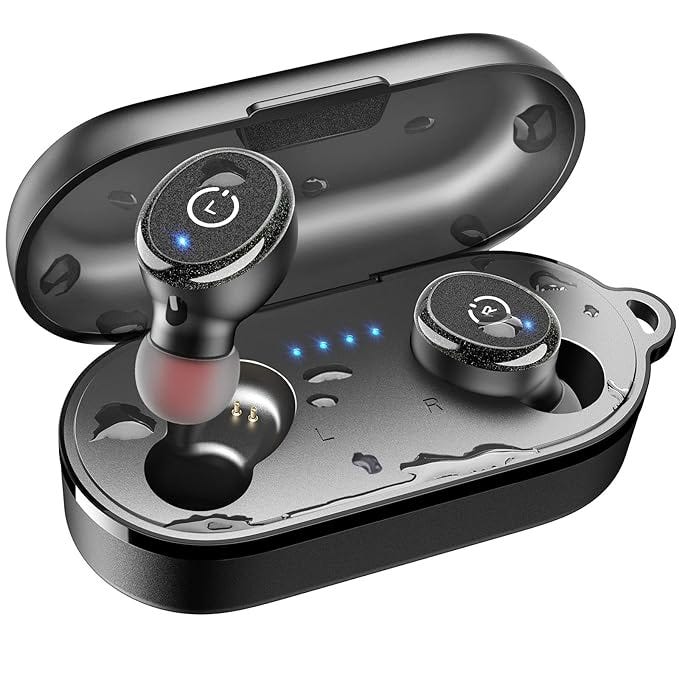 TOZO T10 Bluetooth 5.3 Wireless Earbuds with Wireless Charging Case ...