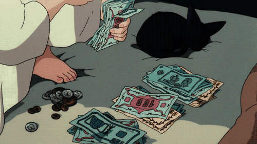 Anime Money Gif