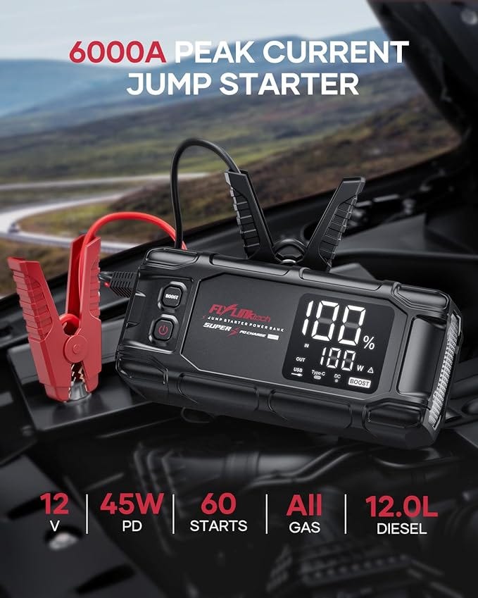 FLYLINKTECH Portable Jump Starter: Your Roadside Lifesaver" | by Amazon ...