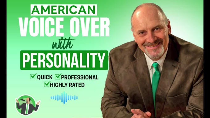 Top 5! I will record a professional american male voice over for $55 ...