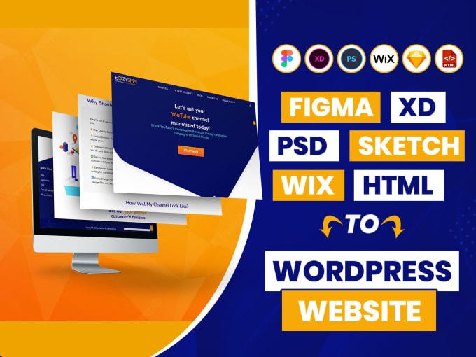 Review! I will convert figma, xd, wix to wordpress websites using ...