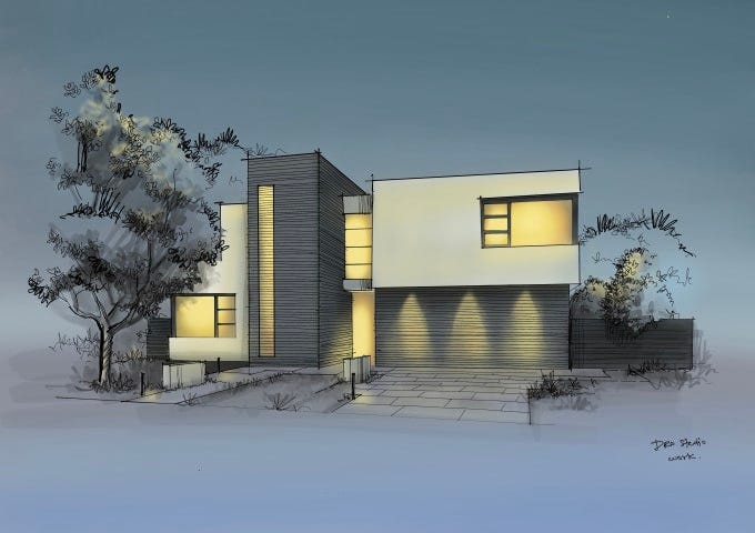 Architectural Renderings Sketches ARCHITECTURAL RENDERING: HAND DRAWN