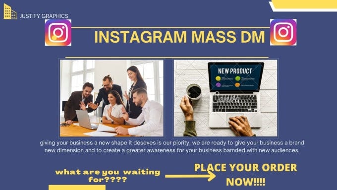 I will instagram mass dms, instagram direct message, instagram dms ...