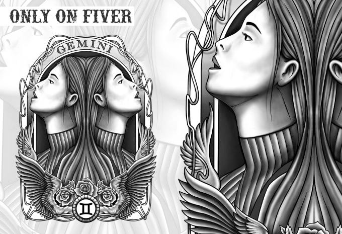 Top 10! I will create super artistic tattoo design in any style for $15 ...