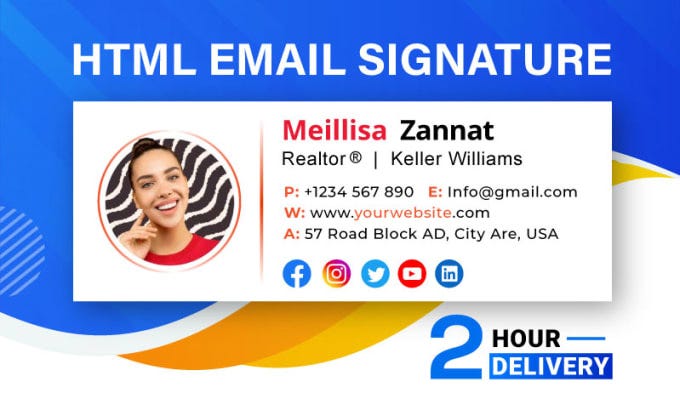 I will make clickable HTML email signature and animated email signature ...
